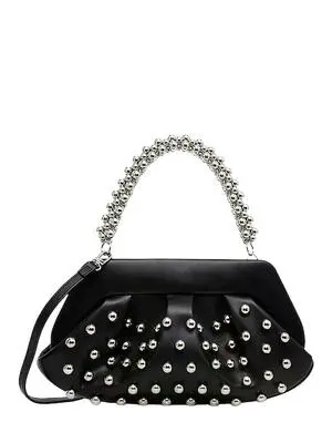 THEMOIRE Beaded-Handle Studded Clutch