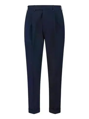 PT TORINO Tailored Cuffed Trousers - Blue