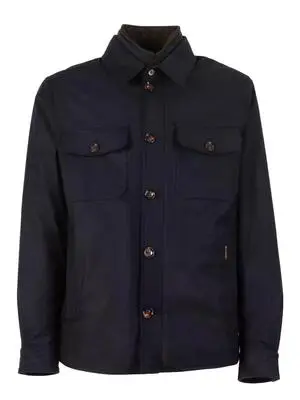 MOORER Duino Button-fastening Shirt Jacket - Blue
