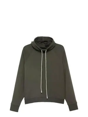 ALYSI Mock-neck Hoodie - Green