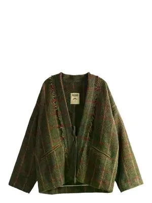 UMA WANG Check-pattern Jacket - Green