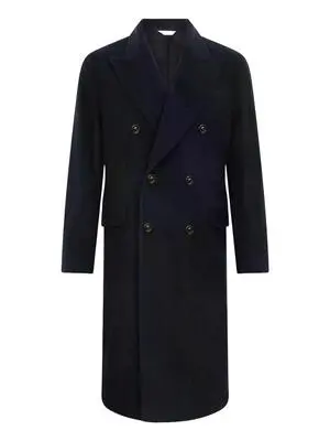 Boglioli Double-breasted Cashmere Coat - Blue