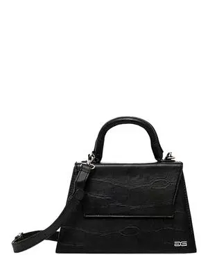 GESTUZ Crocodile-embossed Tote Bag - Black
