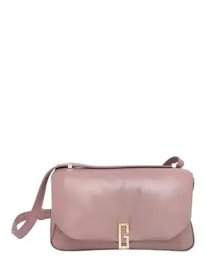Guess Flap-top Satchel With Logo - Pink