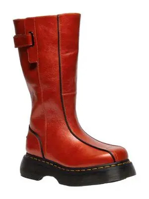 Dr. Martens Buzz Hi Leather Platform Boots - Orange