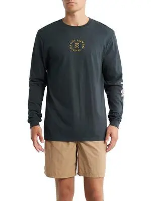 ROARK Jaguar Long Sleeve Cotton Graphic T-shirt - Black