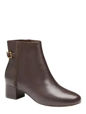 Johnston & Murphy Sienna Belted Bootie - Dark Brown Nappa Leather