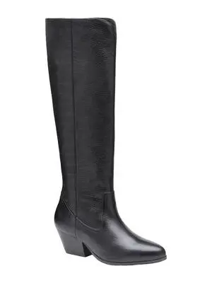 Johnston & Murphy Knee High Boot - Black Full Grain