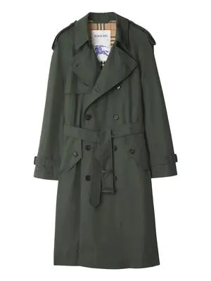Burberry Gabardine Trench Coat - Green