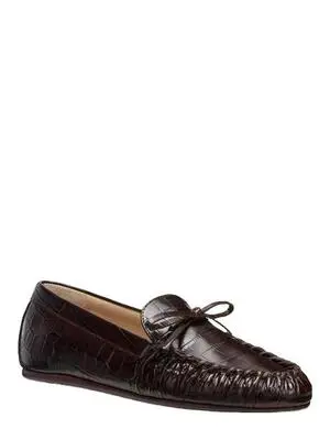 STUART WEITZMAN Britt Bow Loafer - Walnut