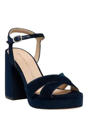 STUART WEITZMAN Dayna Platform Sandal Navy Blue