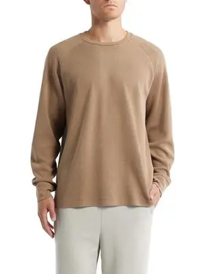 Bp. Thermal Long Sleeve Raglan T-shirt - Brown Shiitake Washed