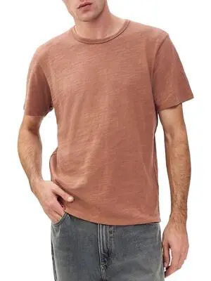 Rag & Bone Classic Flame Slub Cotton T-shirt - Rust
