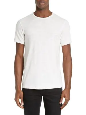 Rag & Bone Classic Flame Slub Cotton T-shirt - White