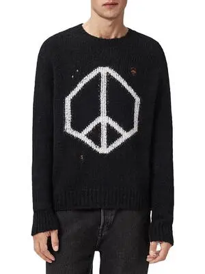 ALLSAINTS Message Crew Sweater - Black