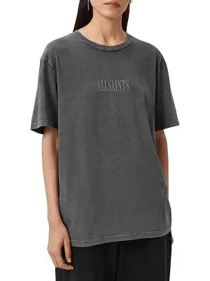ALLSAINTS Wings Logo Boyfriend Tee - Washed Black