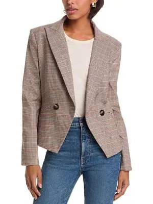 Veronica Beard Cropped Rickie Dicke Blazer - Hazelnut Multi