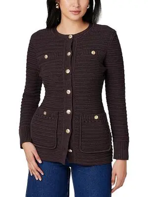TOCCIN Constance Cardigan Jacket - Espresso