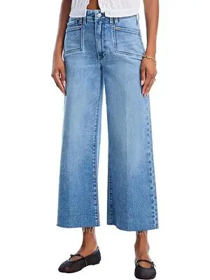 Paige Anessa High Rise Wide Leg Jeans - Bebop