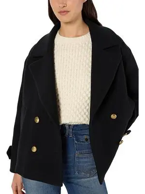 Gerard Darel Mouna Wool-blend Coat - Navy
