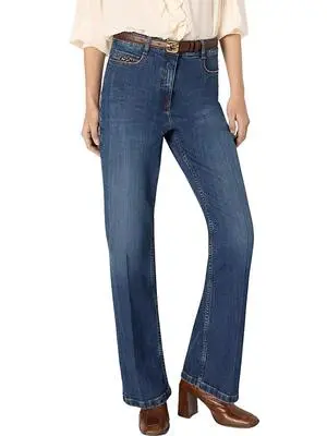 Gerard Darel Corine High-rise Slim Flare Jeans - Blue