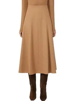 Max Mara Geneve Wool Skirt - Camel