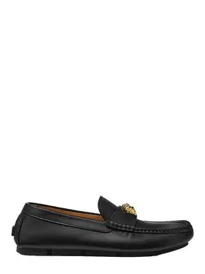 Versace Leather Loafers - Black