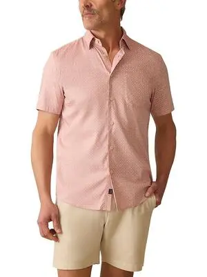 Faherty Brand Movement Monterey Printed Shirt - Mauve Blossom Geo