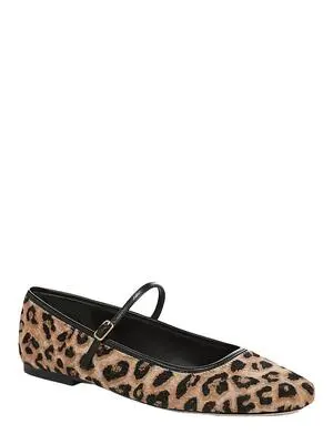 Veronica Beard Ellie Mary Jane Flats - Leopard Black