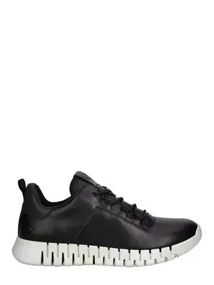 Ecco Gruuv Leather Sneakers - Black