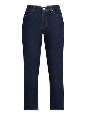 FRAME The Borrowed Ankle Jeans - Dkblue