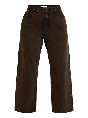 FRAME The Hang Mid-rise Straight Leg Jeans - Night Moth