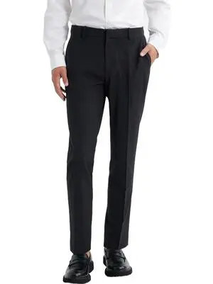 OPEN EDIT Slim Fit Suit Trousers - Black Caviar