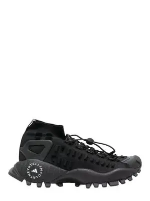 Adidas By Stella McCartney Ridged-sole Lace-up Sneakers - Black