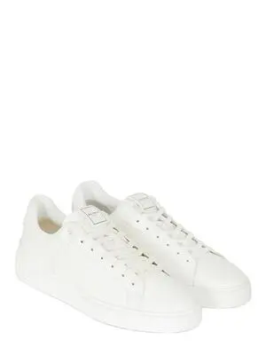 Balmain B-court Calfskin Trainers - White