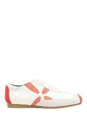 STEFAN COOKE Leather Flower-detail Sneakers - Neutrals