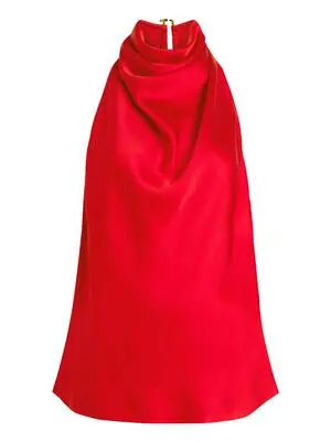 Stella McCartney Draped Satin Top - Red