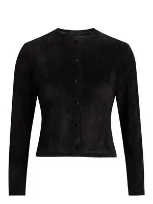 Stouls Astrid 25 Stretch-suede Cardigan - Black