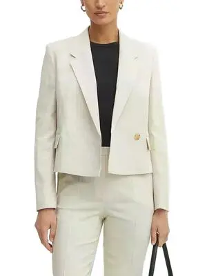BOSS Single-breasted Frayed-edge Blazer - Neutrals