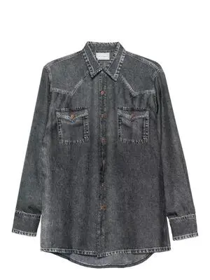 PIERRE-LOUIS MASCIA Double-pocket Silk Shirt - Grey