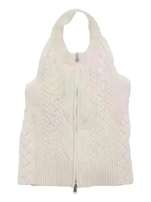 3.1 Phillip Lim Cable-knit Halterneck Top - White