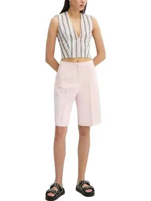 IRO PARIS Striped V-neck Top - Neutrals