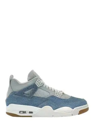 JORDAN Air 4 Denim-panel Sneakers - Blue
