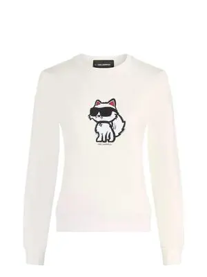 Karl Lagerfeld Choupette-print Sweatshirt - White