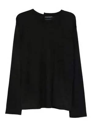 Yohji Yamamoto Long-sleeve Wool T-shirt - Black
