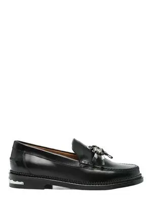TOGA VIRILIS Tassel-embellished Leather Loafers - Black