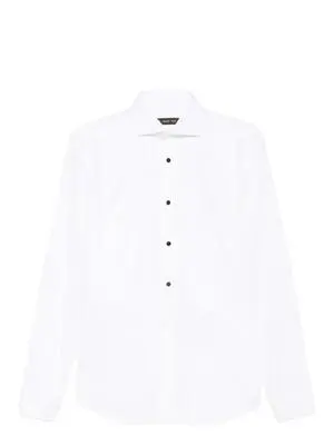MANUEL RITZ Long-sleeve Button-fastening Shirt - White