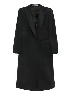 Tagliatore Peak-lapel Felted Coat - Grey