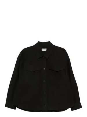 TRUE AVENUE Double-pocket Cotton Shirt Jacket - Black