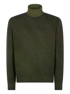 Boglioli Turtleneck Ribbed-hem Sweater - Green